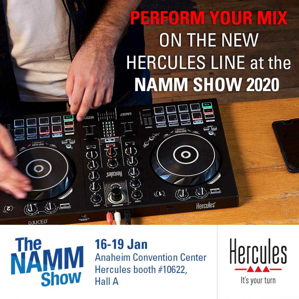 Perform your mix on the new Hercules line at the Namm Show 2020 - Hercules